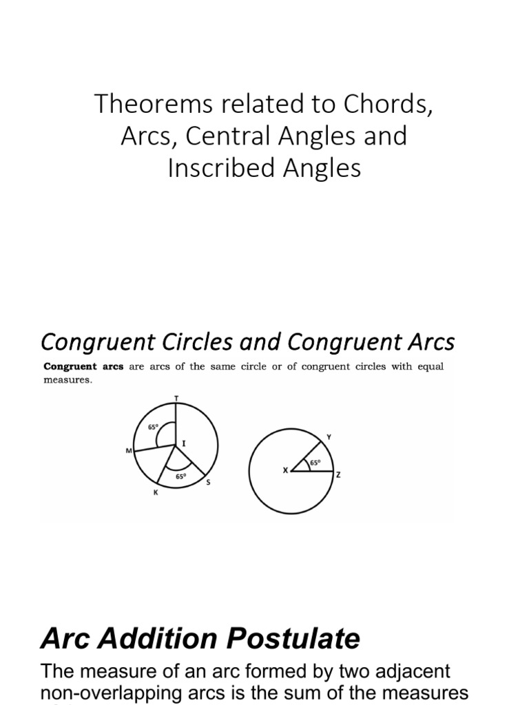 Circle Theorems: Chords and Angles | PDF | Circle | Perpendicular