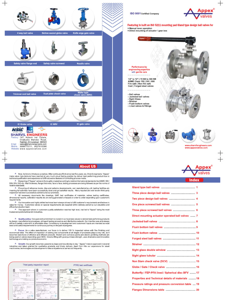 Appex Valves Catalogue | PDF