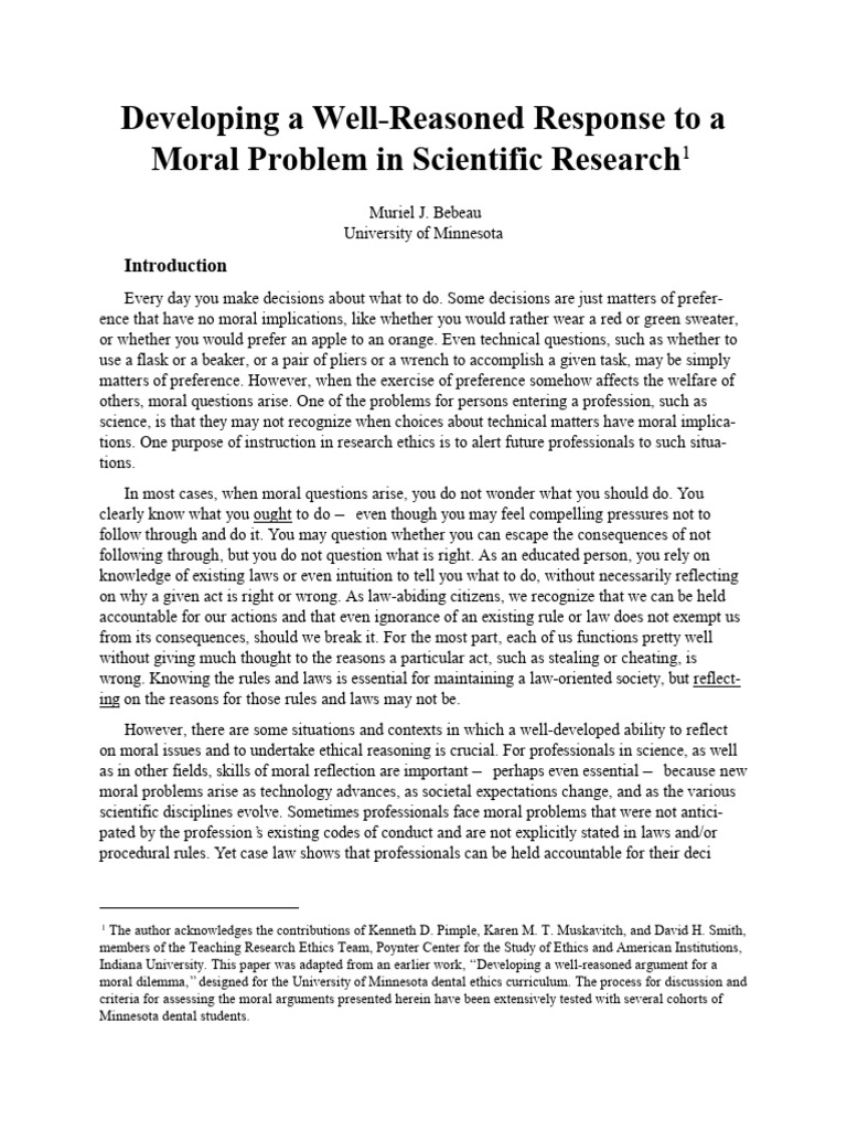 Ethical Decision-Making in Science | PDF | Value (Ethics) | Science
