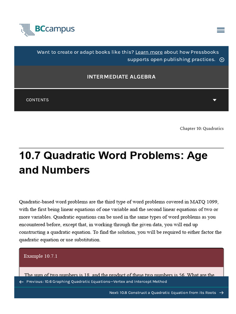 Quadratic Word Problems Explained | PDF | Quadratic Equation | Area