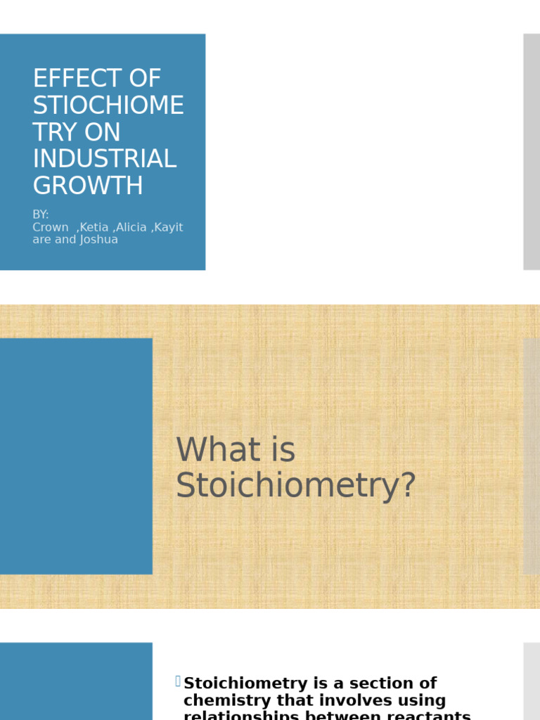 Effect of Stiochiometry On Industrial Growth | PDF | Stoichiometry ...