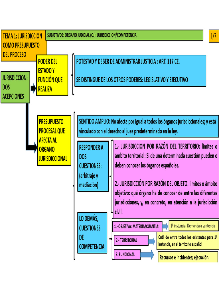 Tema 1 Procesal 1 | PDF | Jurisdicción | Judicaturas