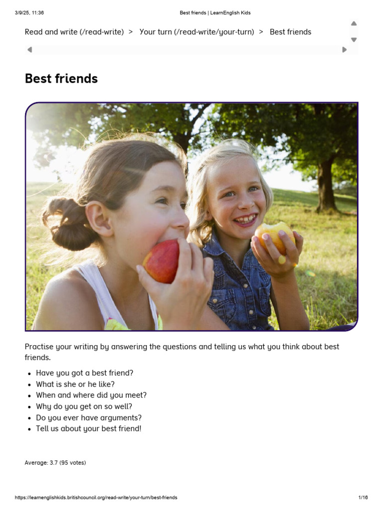 Best Friends Writing Practice | PDF