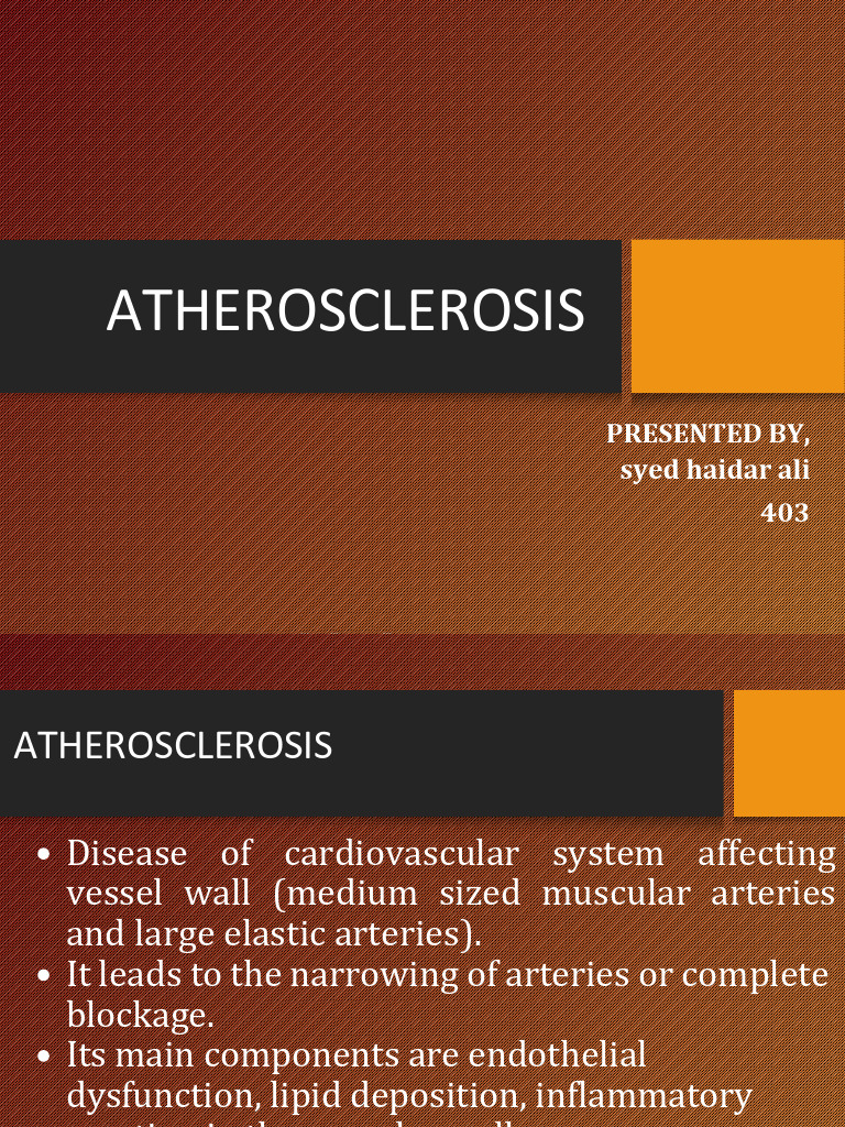 Atherosclerosis 2 180926135344 | PDF | Endothelium | Atherosclerosis