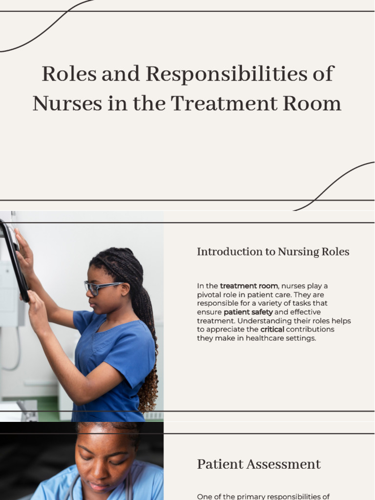 Slidesgo Roles and Responsibilities of Nurses in The Treatment Room ...