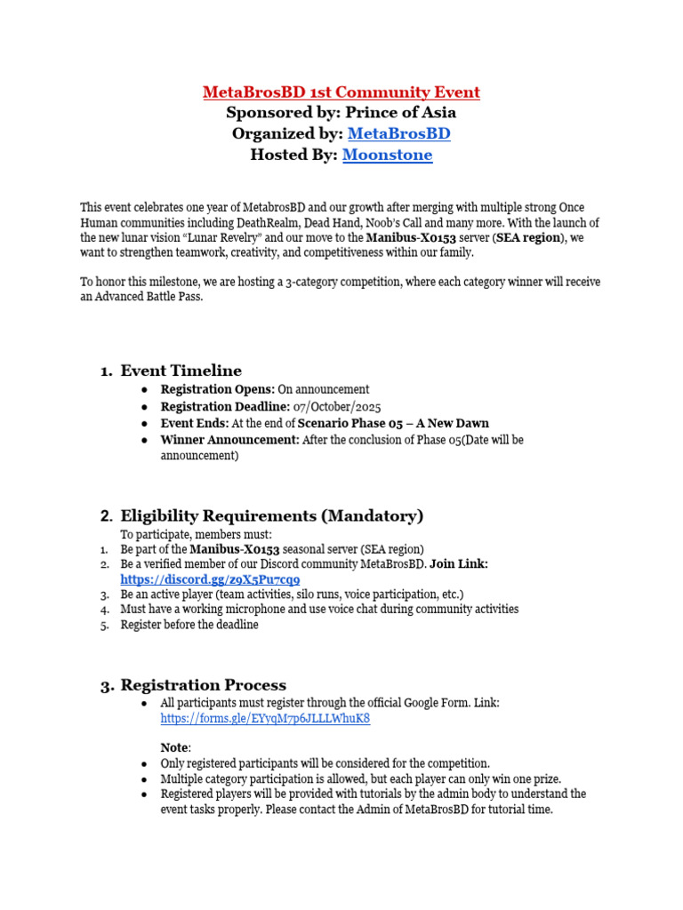 MetaBrosBD 1st Community Event | PDF