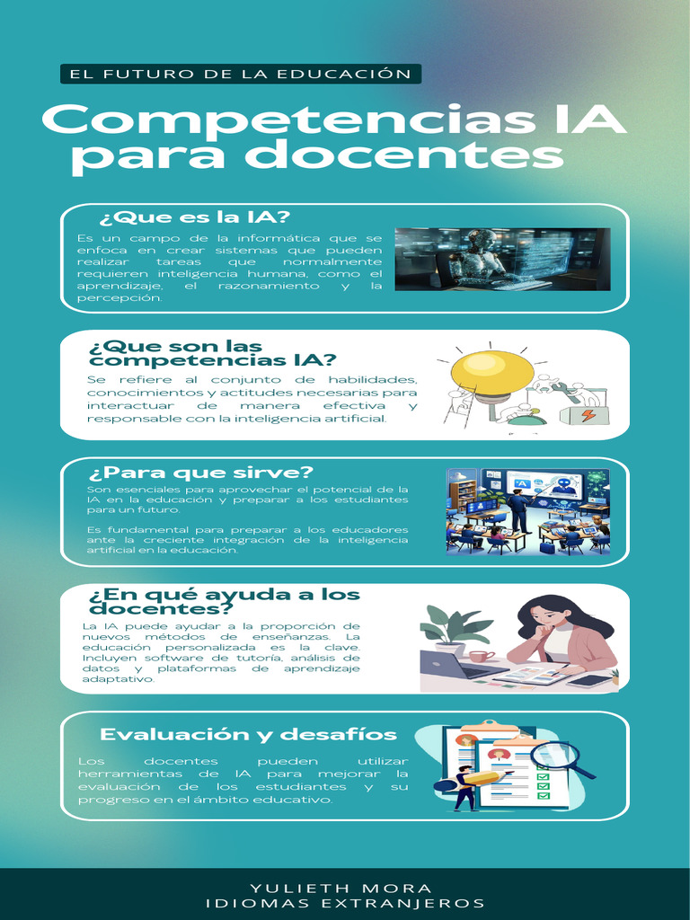 Infografía Tecnología Inteligencia Artificial Moderna Azul PDF | PDF