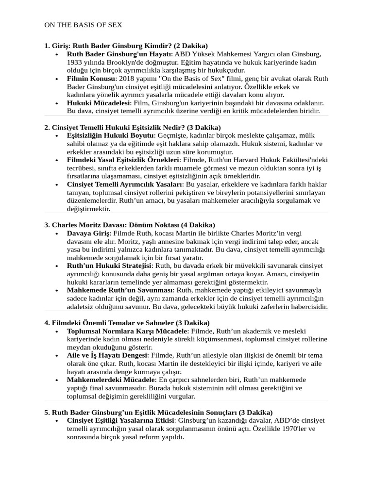 On The Basis of Sex | PDF