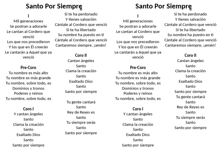 Santo por Siempre: Adoración al Cordero | PDF