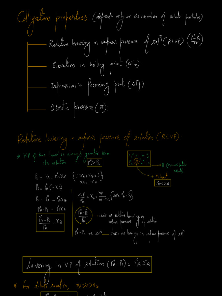 Colligative Properties of Solutions | PDF