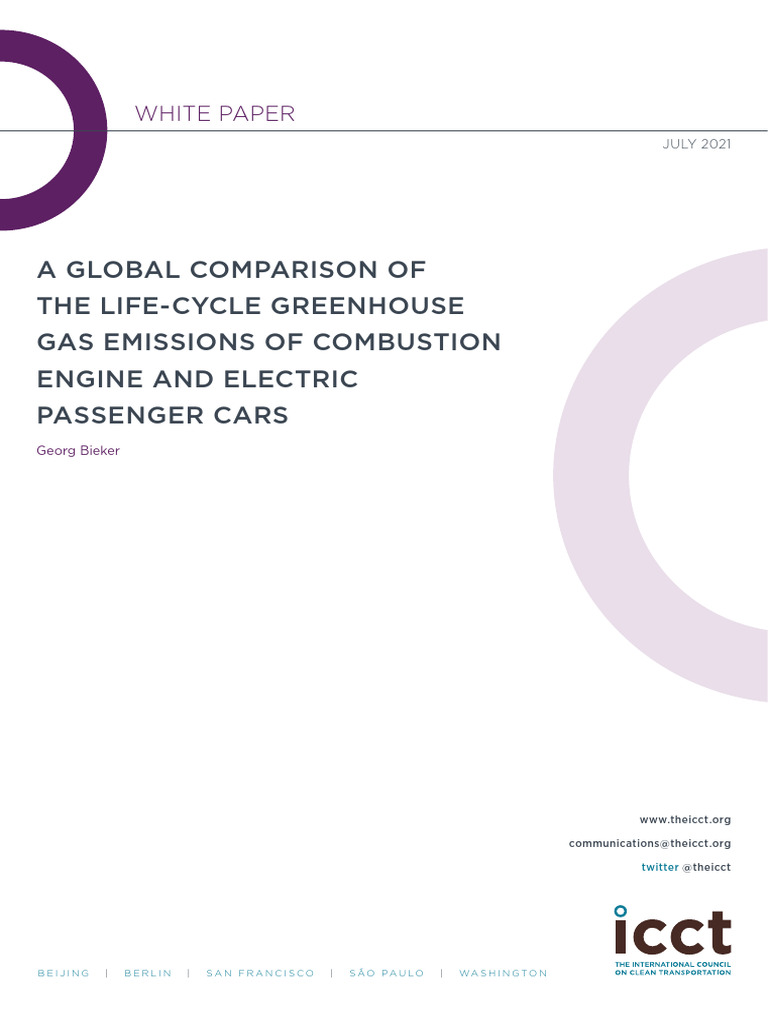 Global Vehicle LCA White Paper A4 Revised v2 | PDF | Plug In Hybrid ...