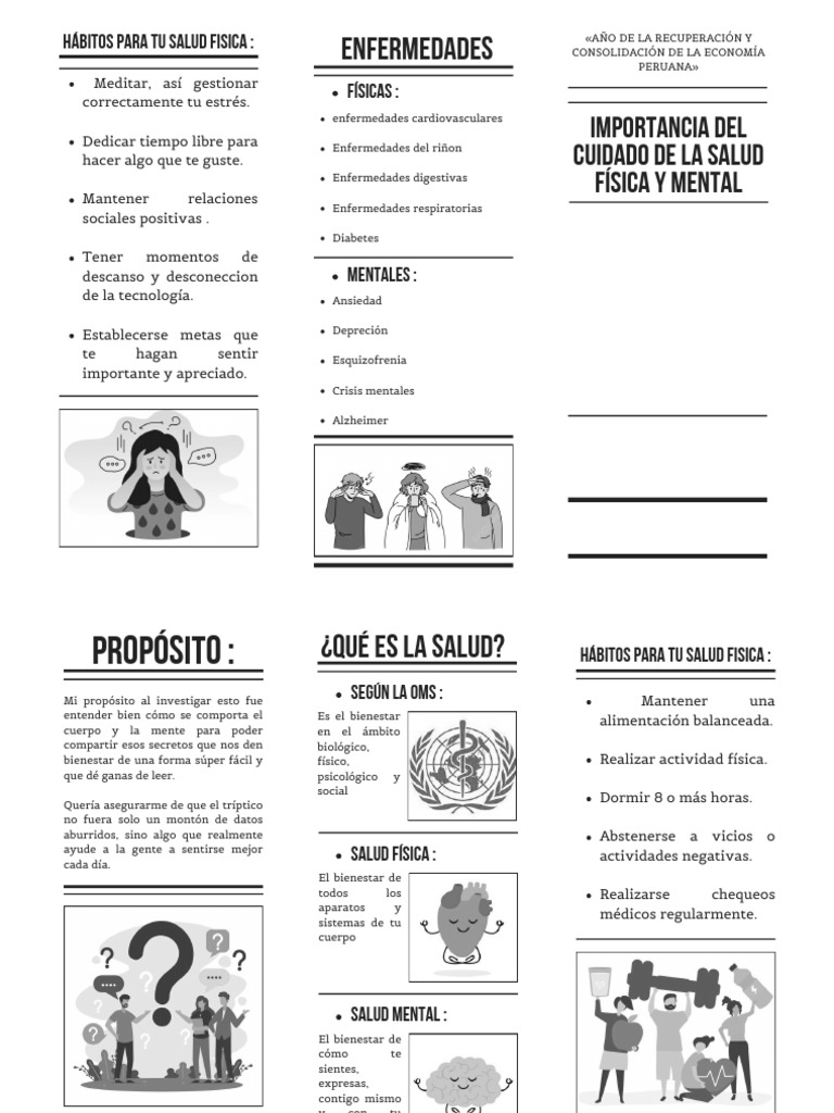 Folleto Periódico de Tecnología y Salud Minimalista Blanco y Negro ...