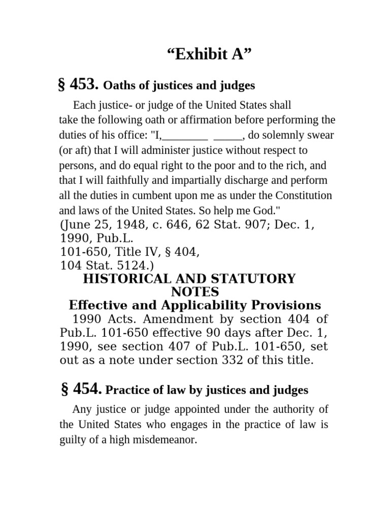 453 Oaths of Justices & Judges | PDF