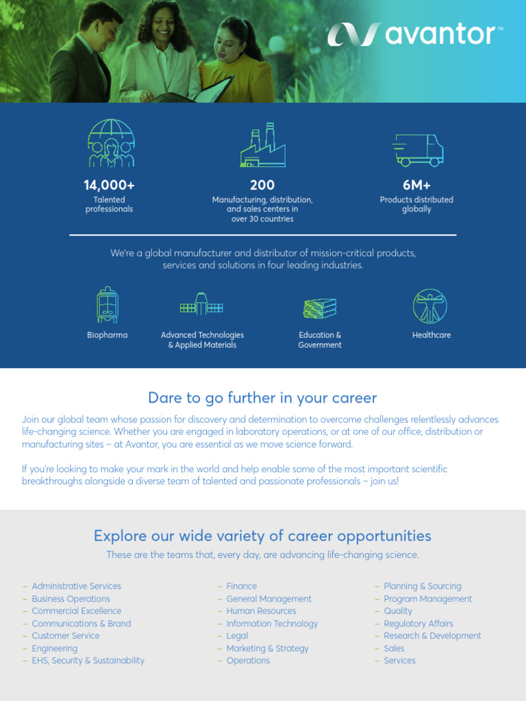 Careers Avantor (1) | PDF | Science | Economies