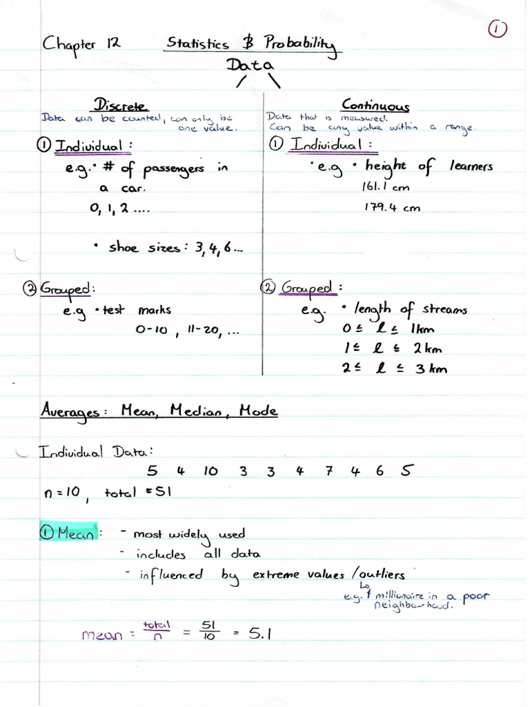 GR 11 Chapter 12 Statistics Examples Part 1 | PDF