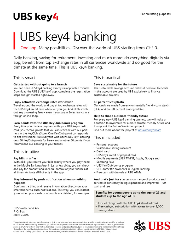 Fs Ubs Key4 Banking en | PDF | Ubs | Debit Card