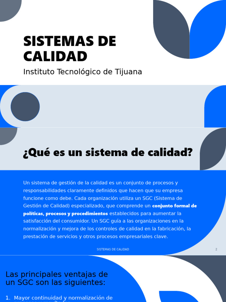 Sistemas de Calidad | PDF | Calidad (comercial) | Sistema de manejo de ...