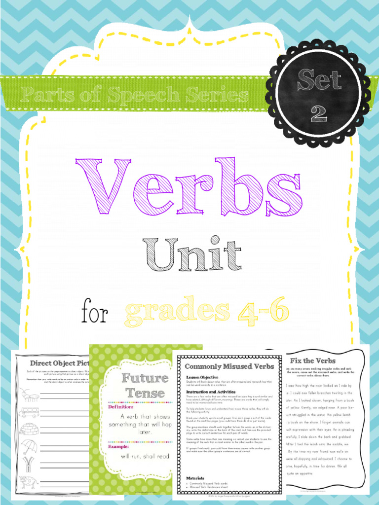 Verbs Unit for Grades 4-6 | PDF | Verb | Grammatical Tense