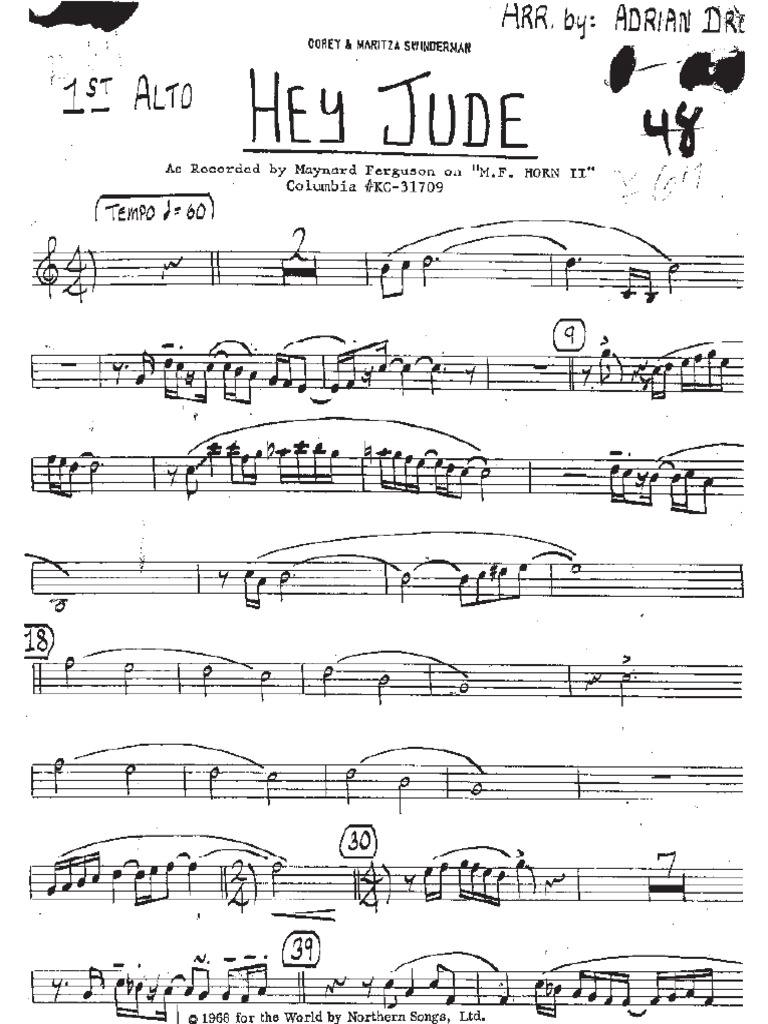 Hey Jude - Full Big Band - Maynard Ferguson | PDF