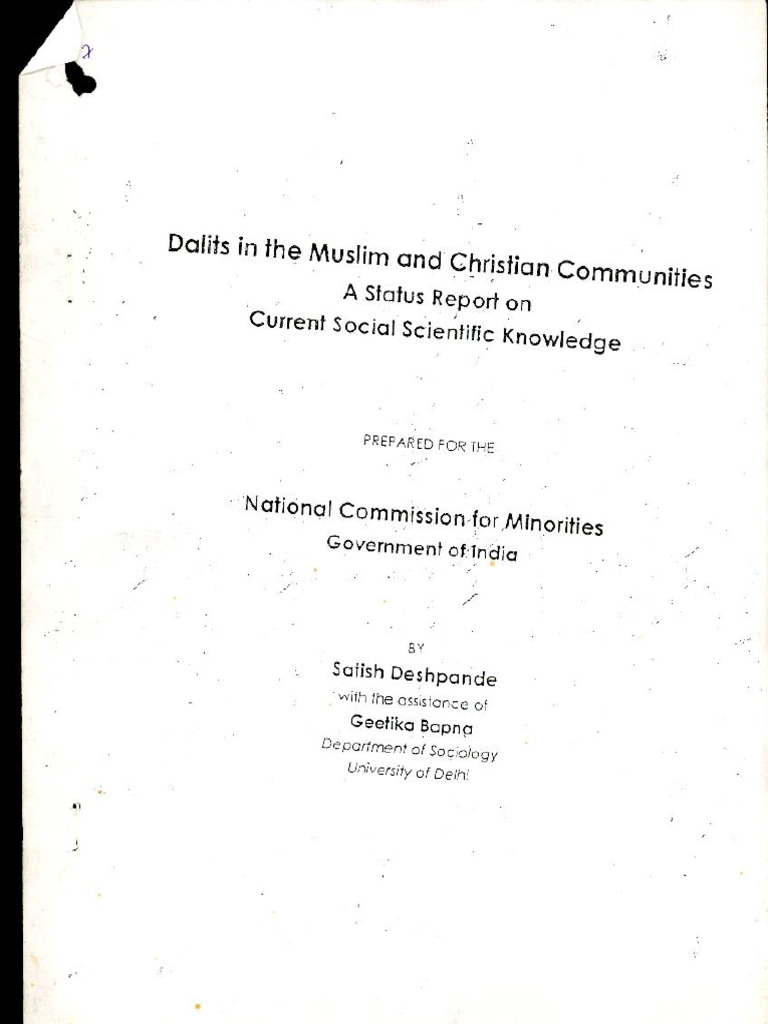 Dalit Muslim Christian | PDF