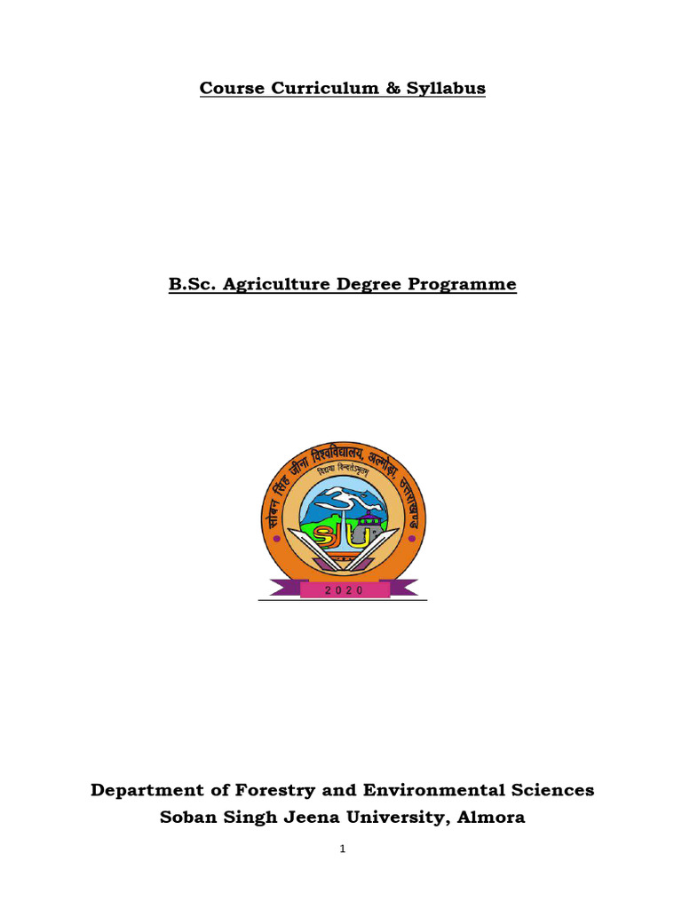 B SC Agriculture Syllabus Compressed 019cb8cba7 | PDF | Plant Breeding ...