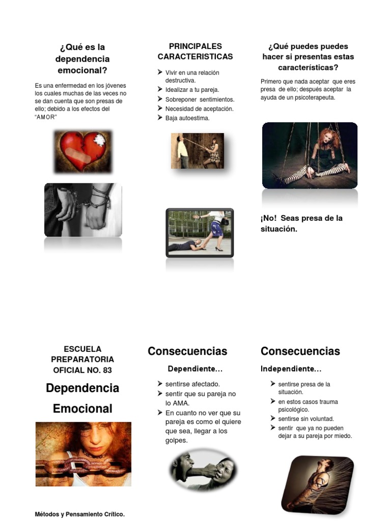 Triptico (Dependencia Emocional) | PDF
