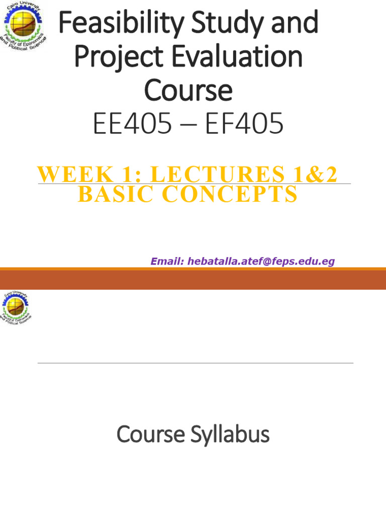 Week 1 Lectures 1 2 Basic Concepts | PDF | Feasibility Study | Economics