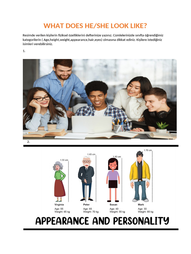 Describing People 1 | PDF