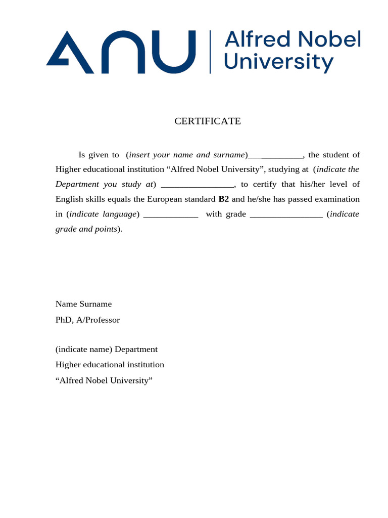 b2 Cert Example2 | PDF