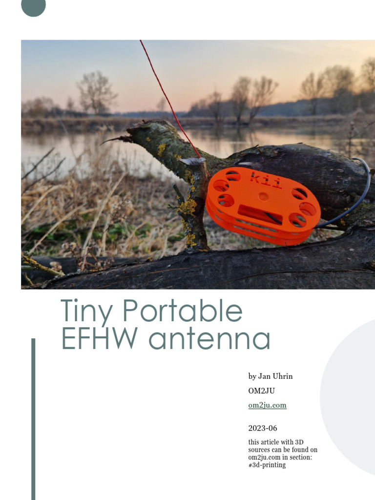 Tiny Portable EFHW Antenna | PDF | Coaxial Cable | Antenna (Radio)