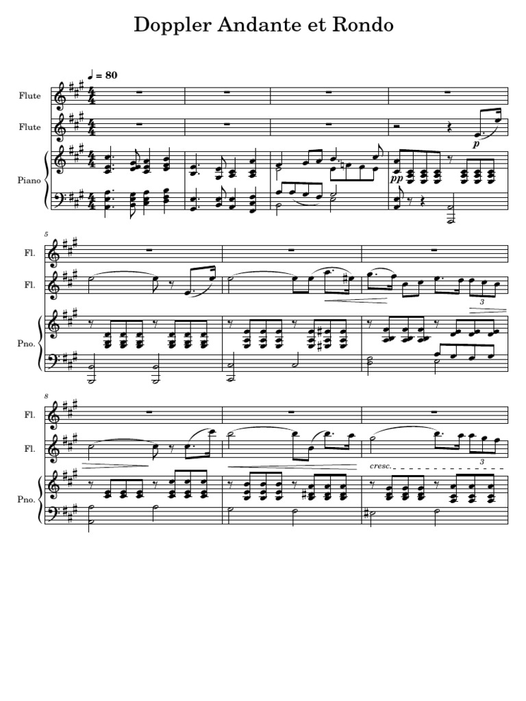 Doppler: Andante et Rondo for Flute | PDF | Musical Forms