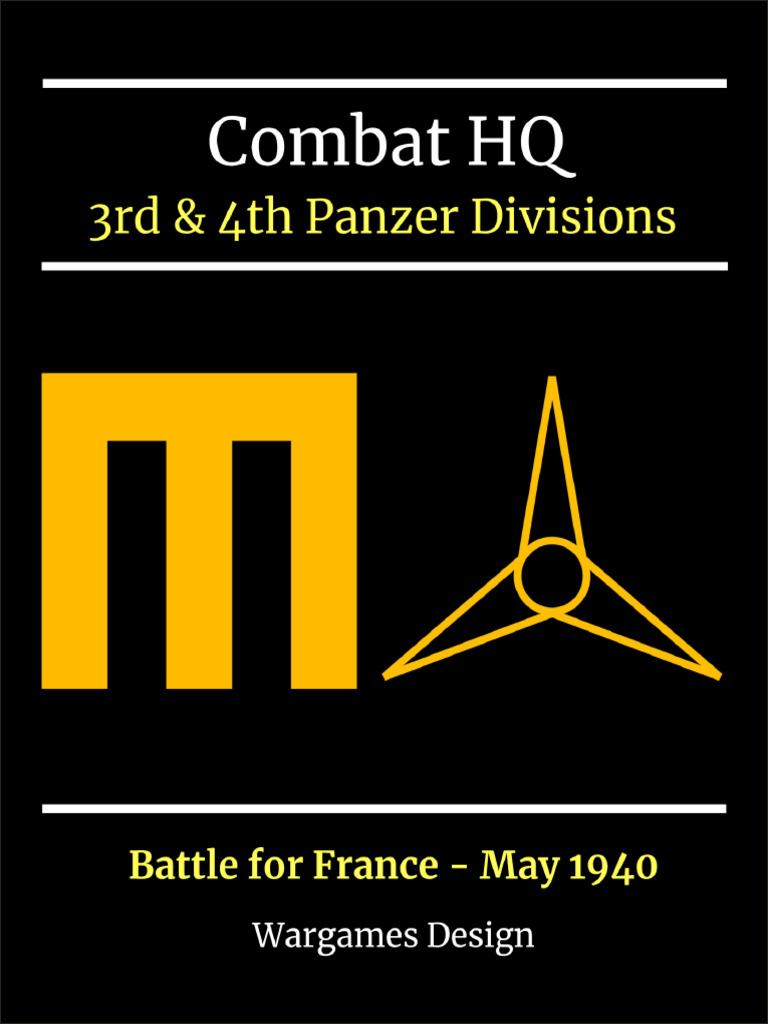 3rd and 4th Panzer Division May 1940 - Wargames Design | PDF ...