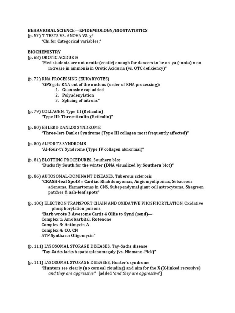 Medical Mnemonics for Exam Prep | PDF | Medical Specialties | Clinical ...