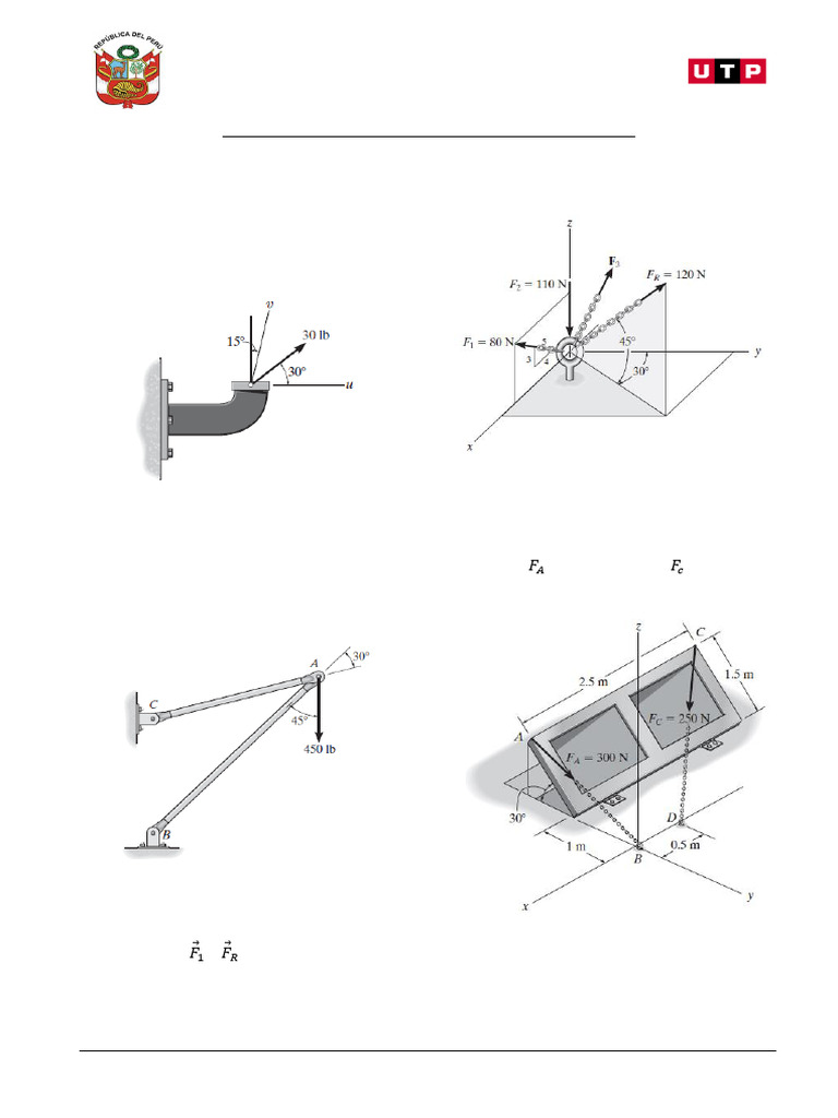 Pr_ 01 Estática 2025-2_ybfteo | PDF | Vector Euclidiano | Física