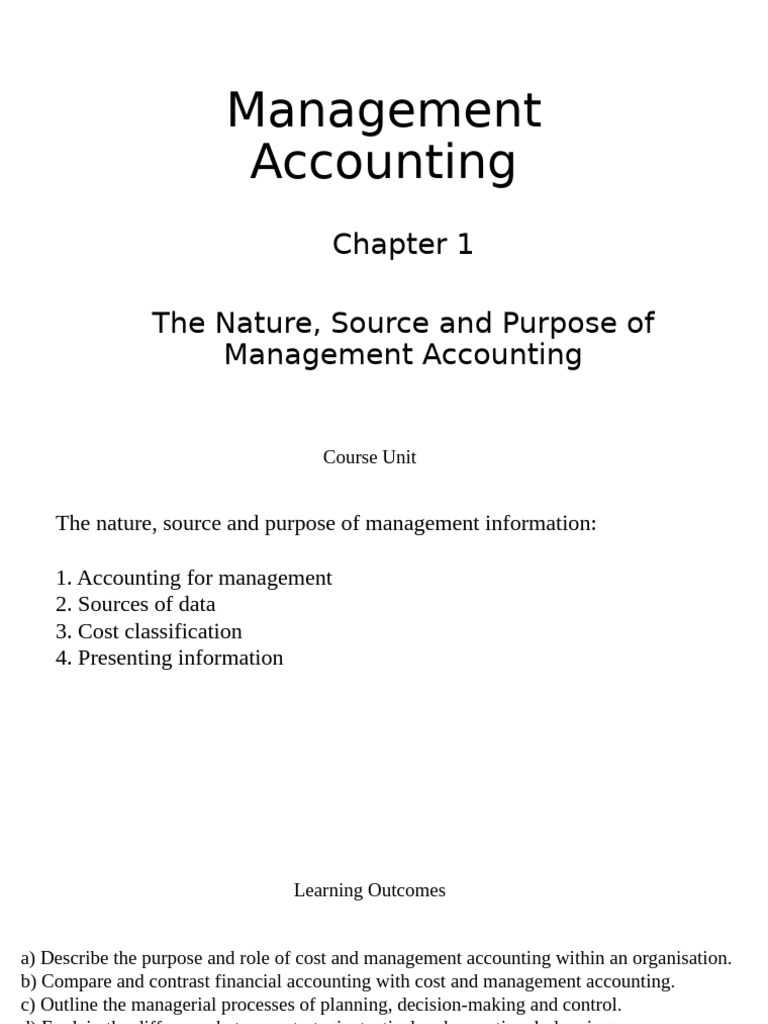 Module 1 - Chapter 1 - The Nature, Scope and Purpose of Management ...