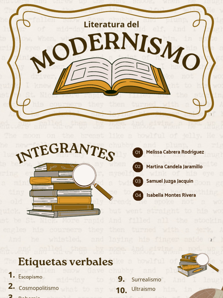 Características del Modernismo Literario | PDF | Educación en artes ...