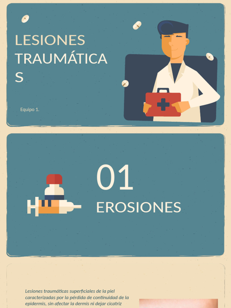 Lesiones Traumáticas de la Piel: Tipos y Características | PDF | Piel