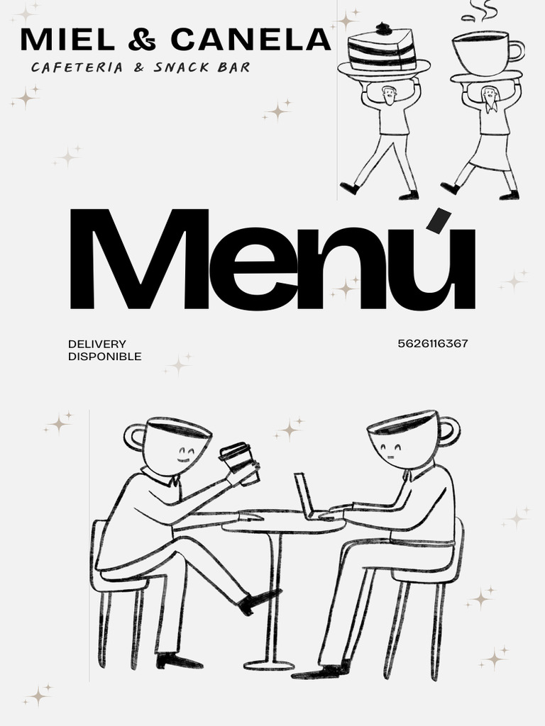 Menú de Cafetería y Snack Bar Miel & Canela | PDF | Pancho | Cocina ...