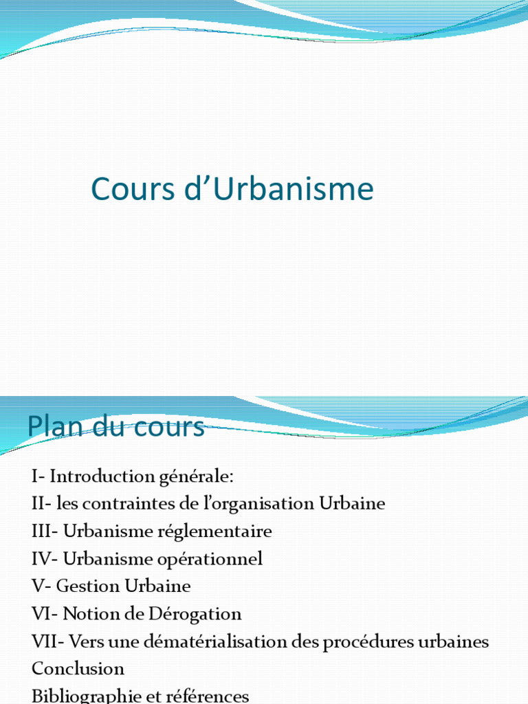 Cours Complet sur l'Urbanisme et ses Concepts | PDF | Urbanisme ...