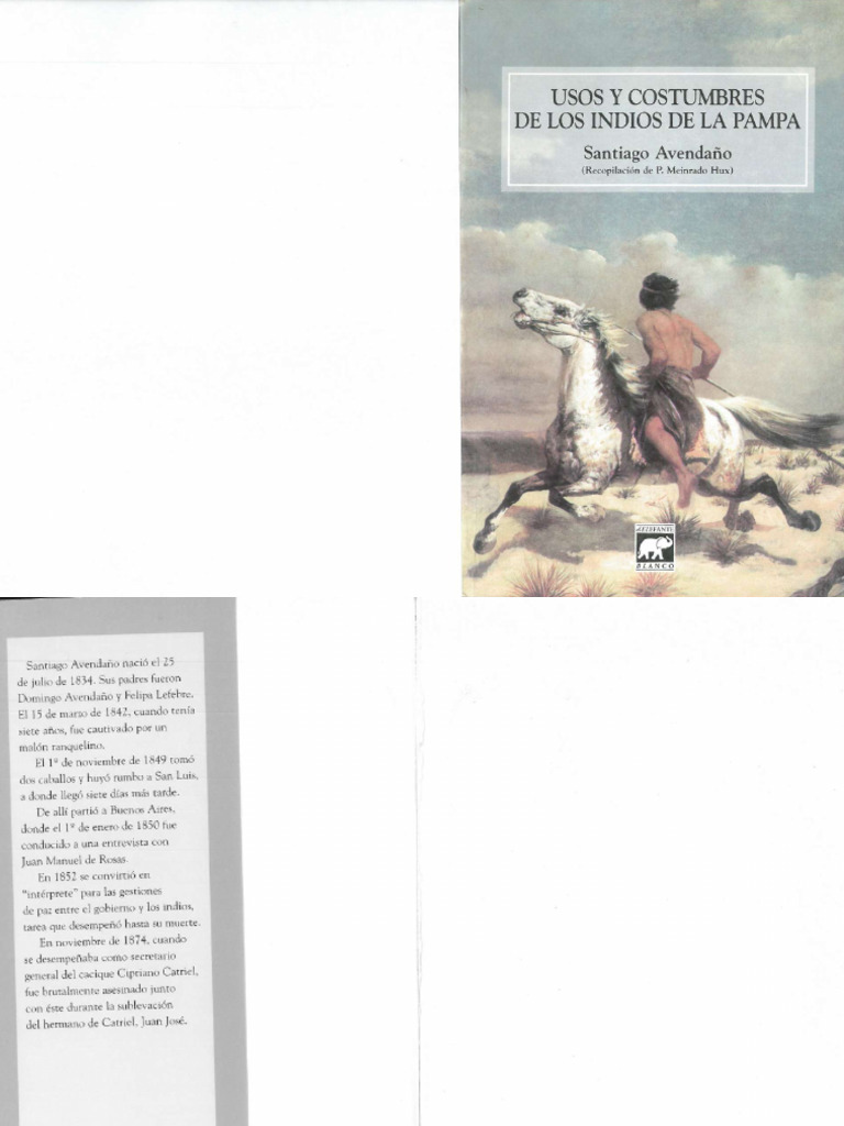 Avendaño Usos y Costumbres de Los Indios de La Pampa | PDF