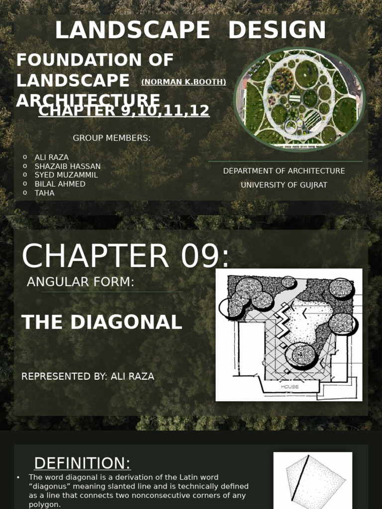 Diagonal and Arc Forms in Landscape Design | PDF | Circle | Curve