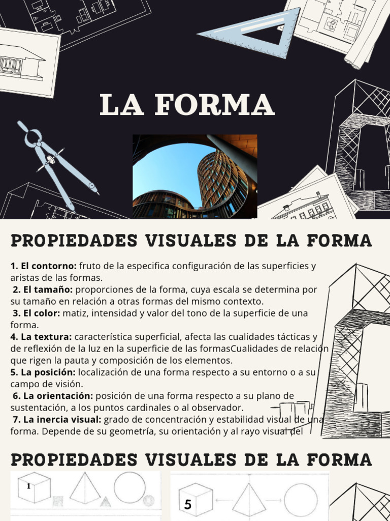 Propiedades Visuales y Geometría en Arquitectura | PDF | Geometría | Ángulo