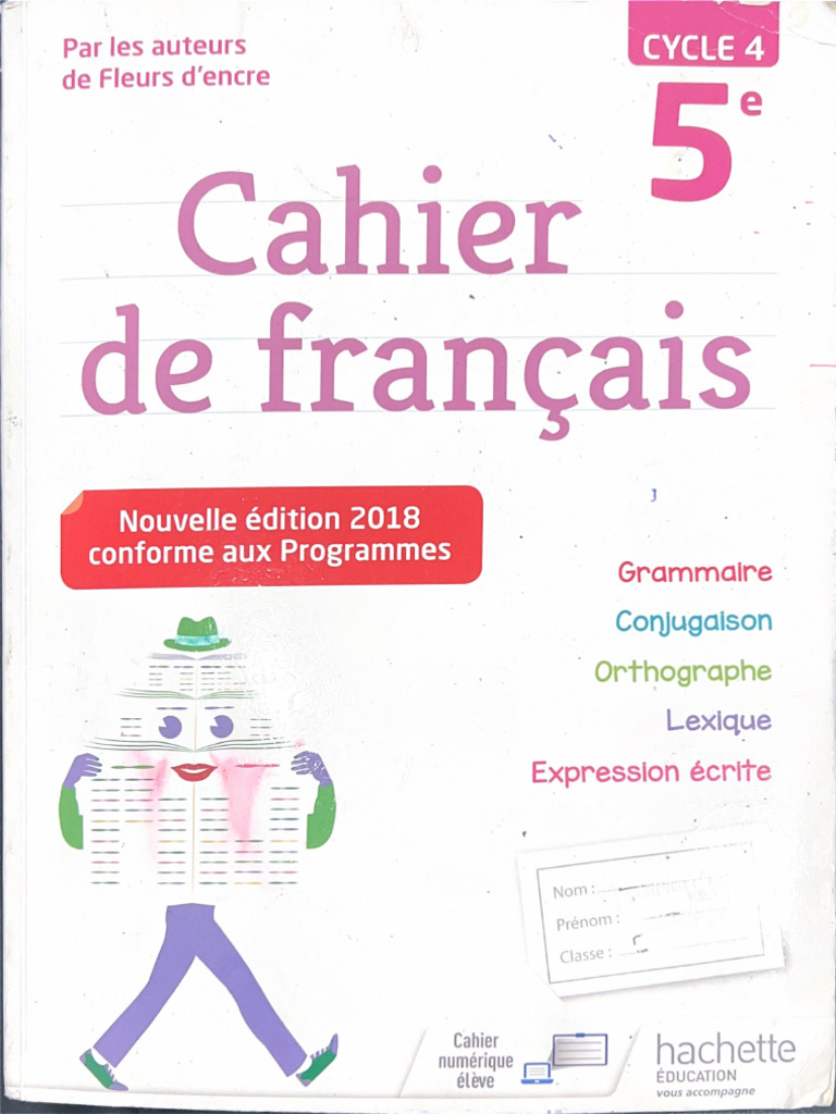 Cahier de Français 5 Eme | PDF