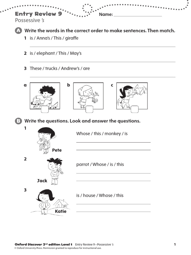 OD2e L1 Entry Review Worksheet 9 | PDF