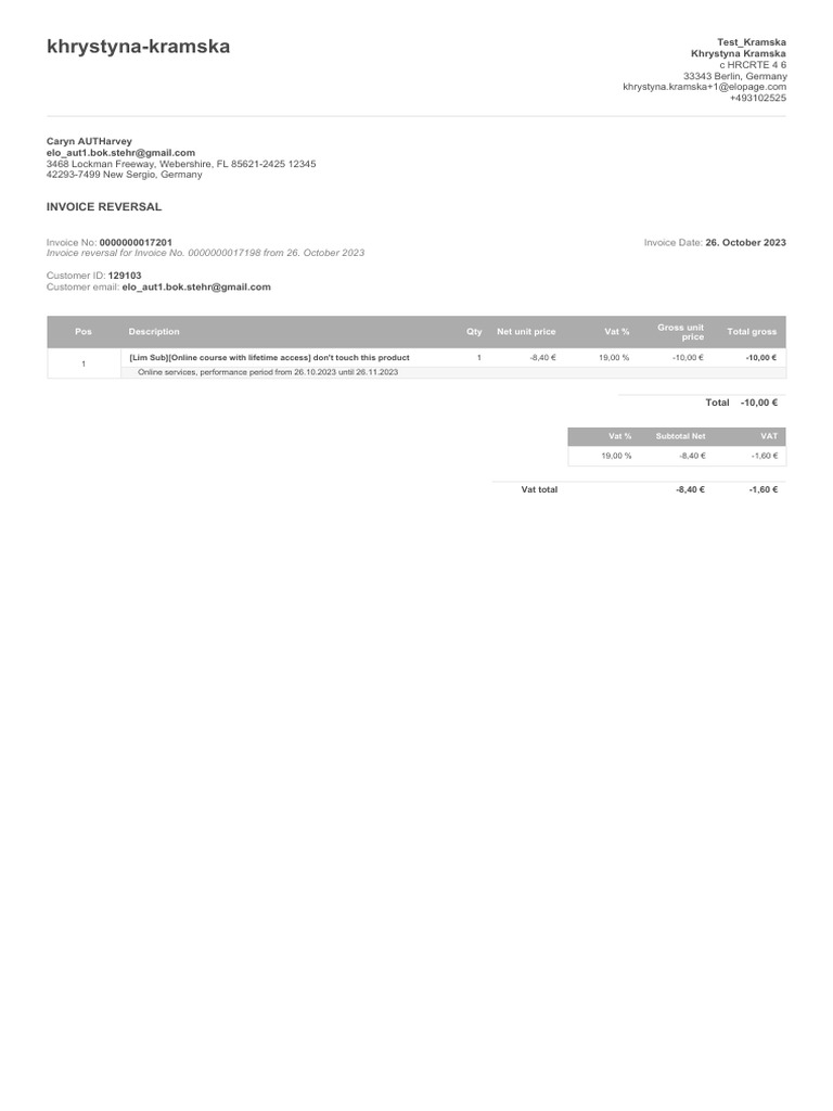 TAX+INVOICE Copy of Sub Online Course With Lifetime Access Don T Touch ...