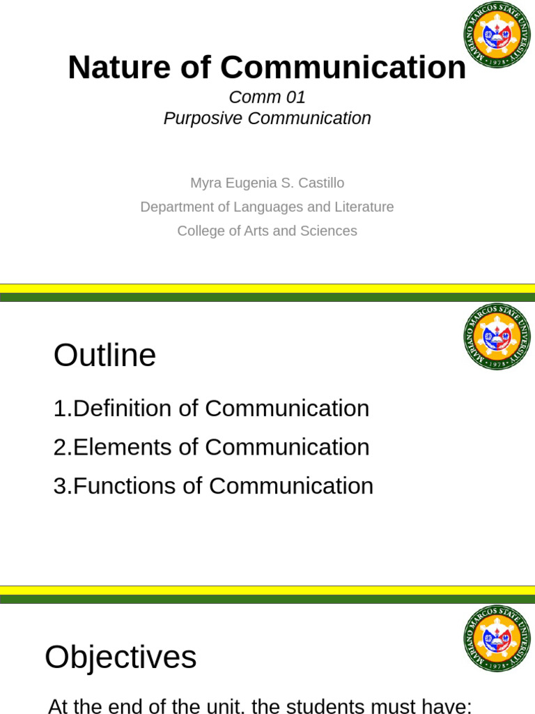 Understanding Communication Elements | PDF | Communication | Nonverbal ...