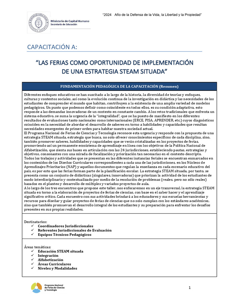 Esquema Cap A - Pnfcyt 2024 | PDF | Plan de estudios | Modificación de ...
