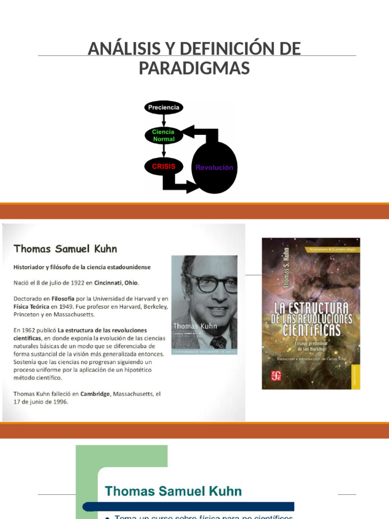 Análisis y Definición de Paradigmas. Thomas Kuhn | PDF | Paradigma ...