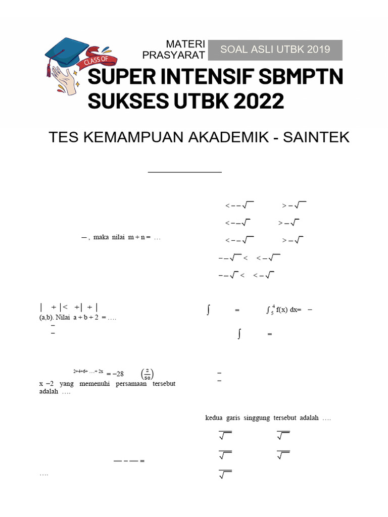 Soal Asli Utbk 2019_tka Saintek | PDF
