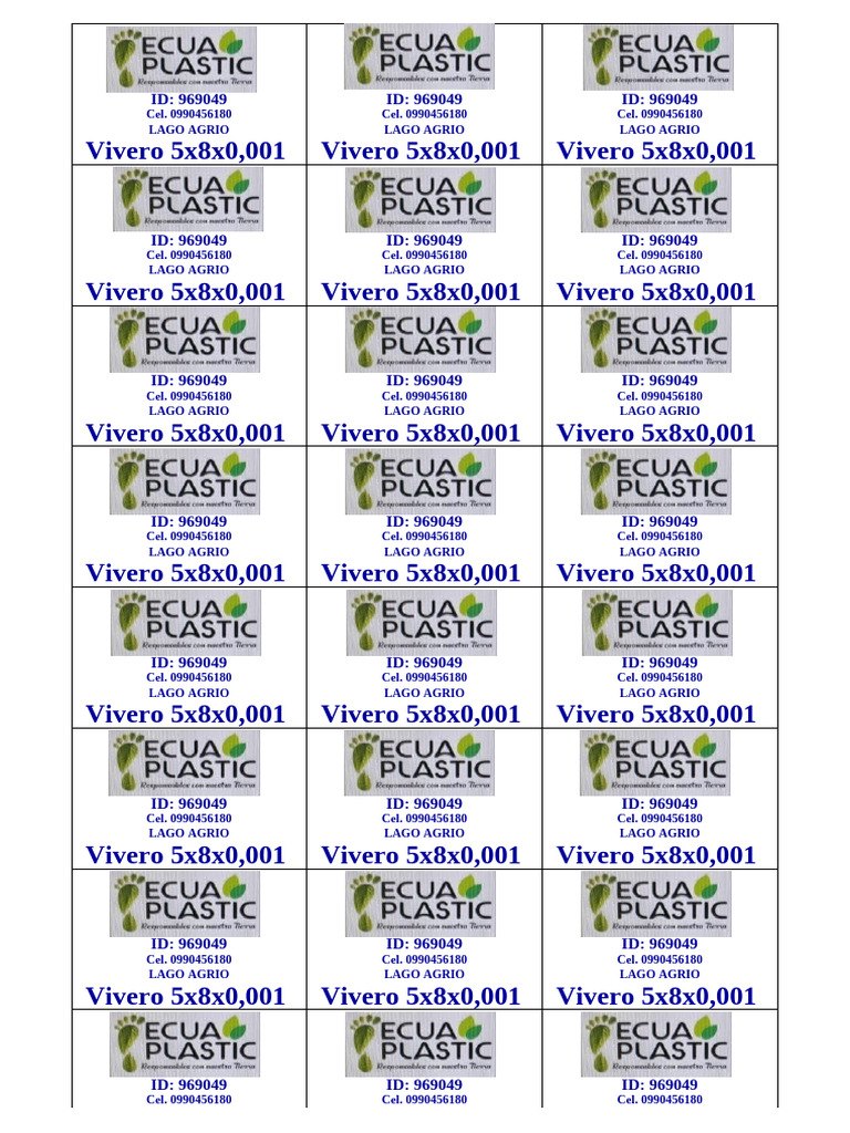 Ecua Plastic | PDF